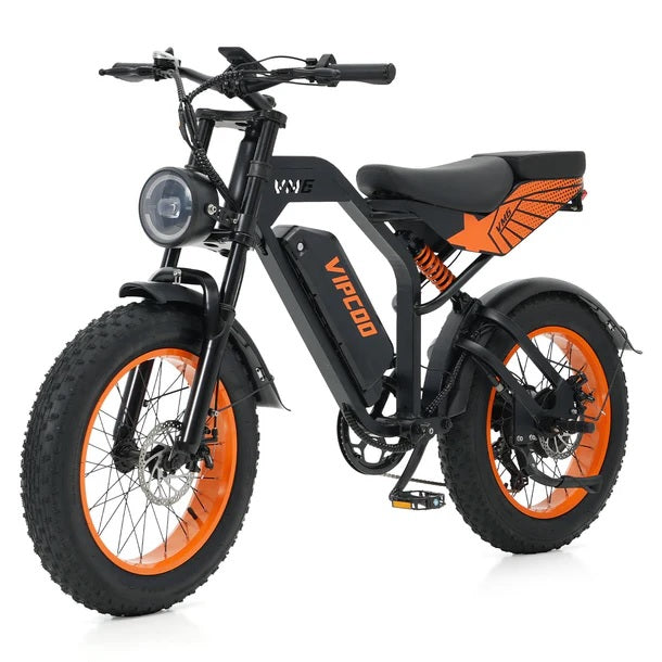 VIPCOO VM6 750W Fat Tyre Electric Bike – Long Range 48V 18.2Ah Off-Roa ...